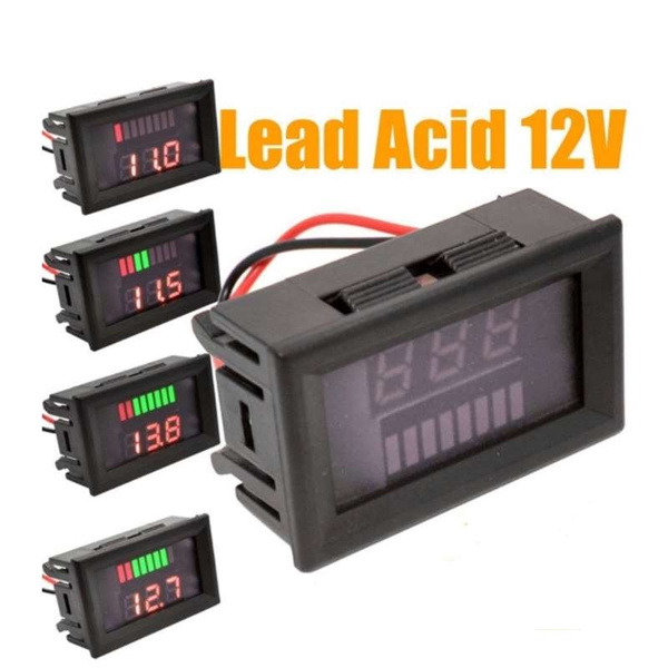 12V Electromobile Motorcycle Voltage Power Meter Battery Indicator ...