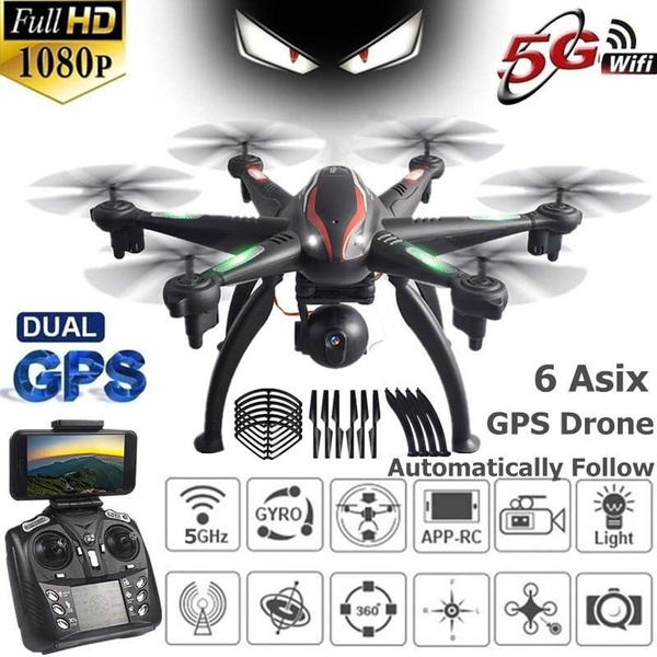 Professional 6 Axis 5G FPV Dual GPS Drone with 1080P FHD Wide-angle ESC ...