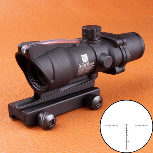 Hunting Riflescope Chevron ACOG 4X32 Real Fiber Optical Scope Red ...