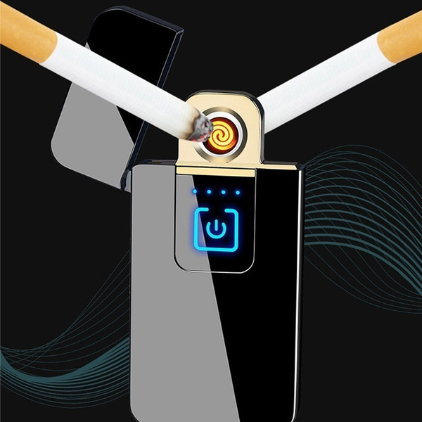 Ultra-thin Fingerprint Touch Sensor Cigarette Lighter Rechargeable USB ...