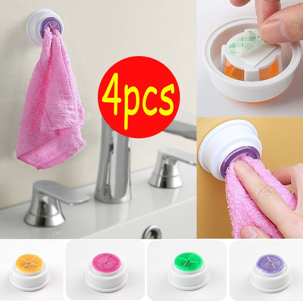 4PCS Wash Cloth Clips Holder Clip Dishclout Holder Rack Bath Room ...