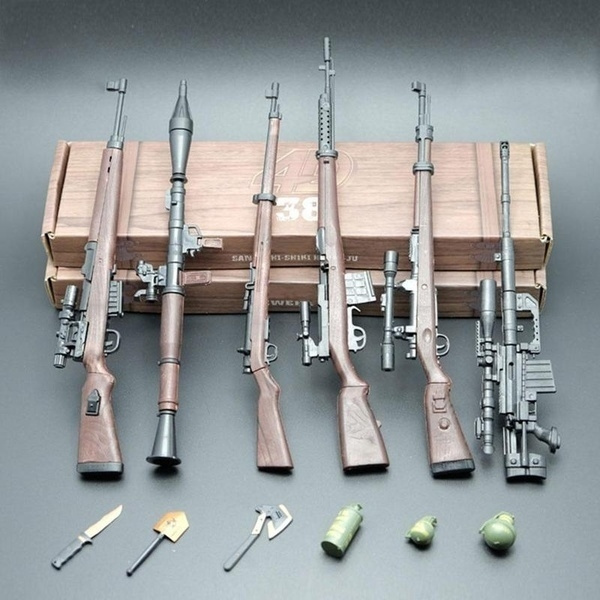 1/6 Military Weapons Model Kit 4D Assembled Carbine Gun Model with ...