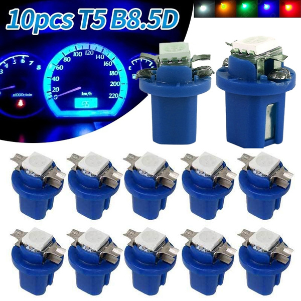 10pcs/lot T5 B8.5D 5050 LED 1 SMD Car Gauge Dashboard Side Interior ...