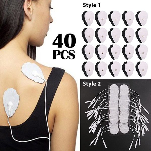 40 PCS TENS Unit 1.25 Inch Round & Palm Small Electrode for Face Hand ...