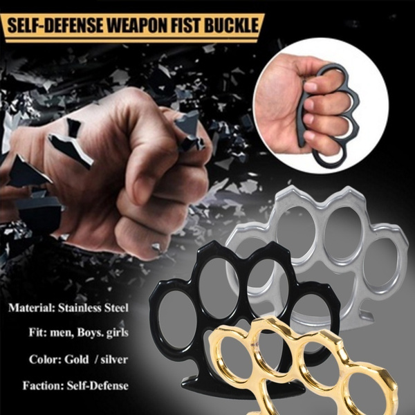 2018 New 2/1 Pcs Thicker Brass Knuckles Ring Tactical Survival Multi ...