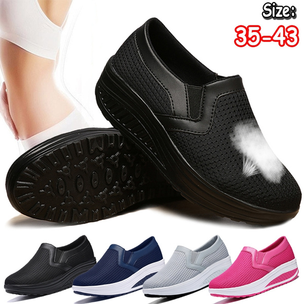 Women Shake Shoes Casual Mesh Breathable Platform Shoes Comfortable ...