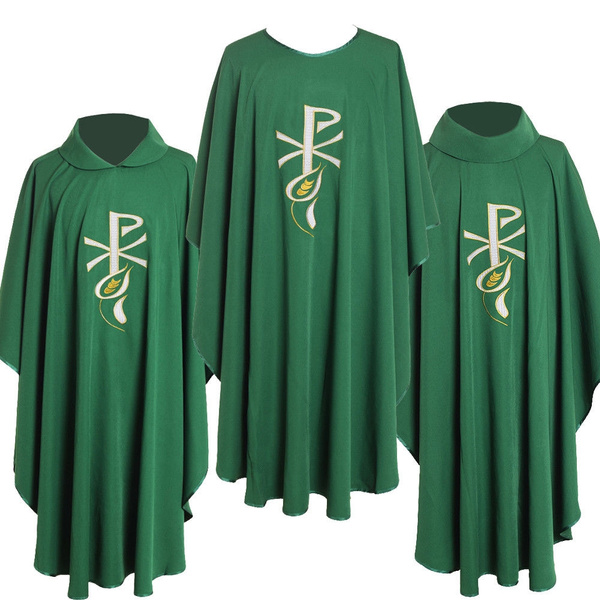 Catholic Church Chasuble Clergy Priest Green Embroidery Vestments | Wish