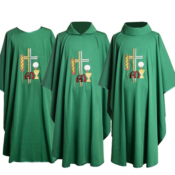 Catholic Church Altar Vestment Wheat Cross Chalice Embroidery Clergy ...