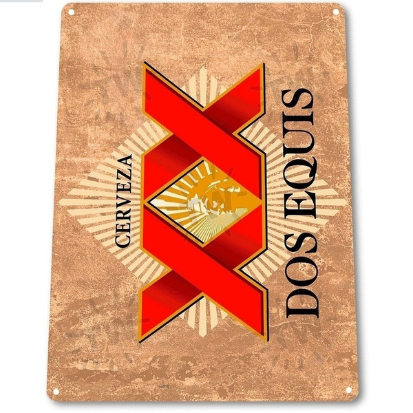 TIN SIGN Dos Equis Beer Metal Decor Wall Art Store Shop Bar Pub | Wish