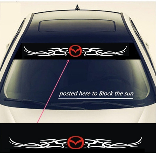 1x Reflective Mazda Logo Car Window Sunshade Sticker for Mazda 2 3 6 8 ...