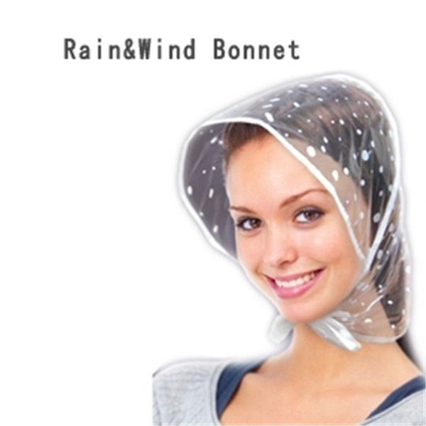 Waterproof Reusable Rain Wind Bonnet PE Rain-proof Hat Protection ...