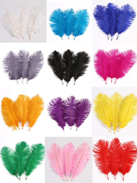 10 Pieces Ostrich Feather Craft 14-16inch（35-40CM） Plume for DIY ...