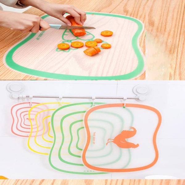 Plastic Chopping Board Non-slip Scrub Meat Vegetable Kitchen Cutting ...