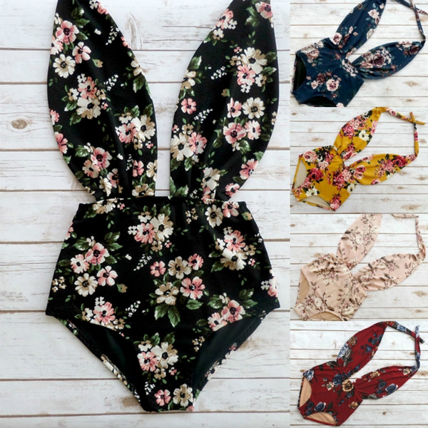 Bikini Swimsuit for Women Sexy One Piece Swimsuit Summer Floral Bikini ...