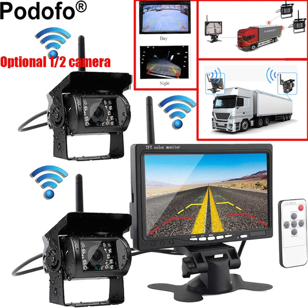 1/2 Wireless Truck/vehicle/bus Car Backup Camera Set Rearview Hd 7inch ...