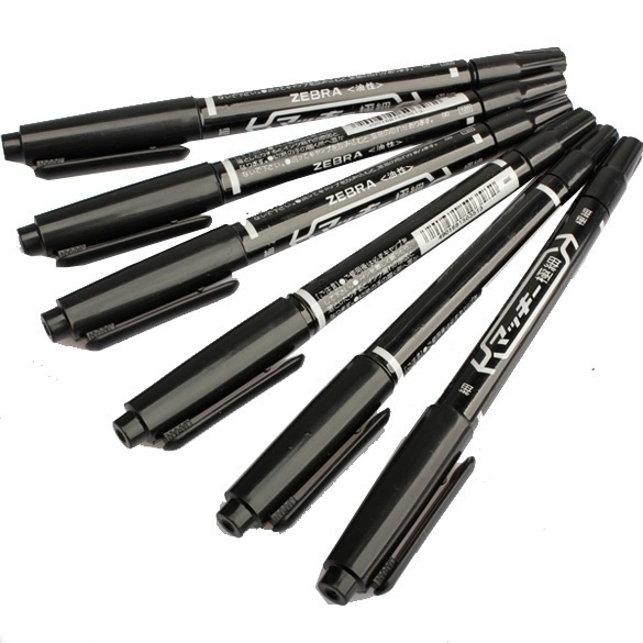 Body Art 6 pcs Dual Skin Marker Pen Scribe Piercing Pen Tattoo Supply ...