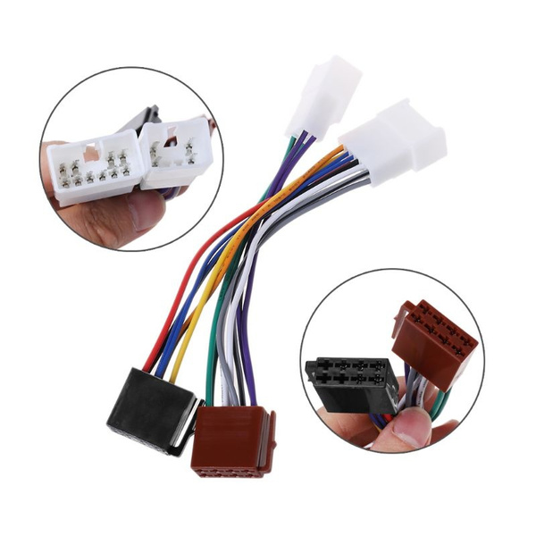 ISO Car Radio Wiring Harness Adapter Plug Cable For TOYOTA Lexus MR2 Land Cruiser RAV4 Solara Yaris CCC Wish