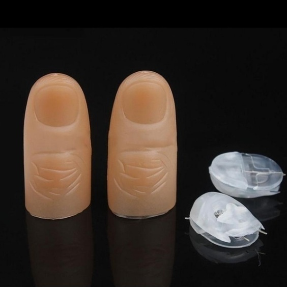 2Pcs party Magic Light Up Glow Thumbs Fingers Trick Appearing Light ...