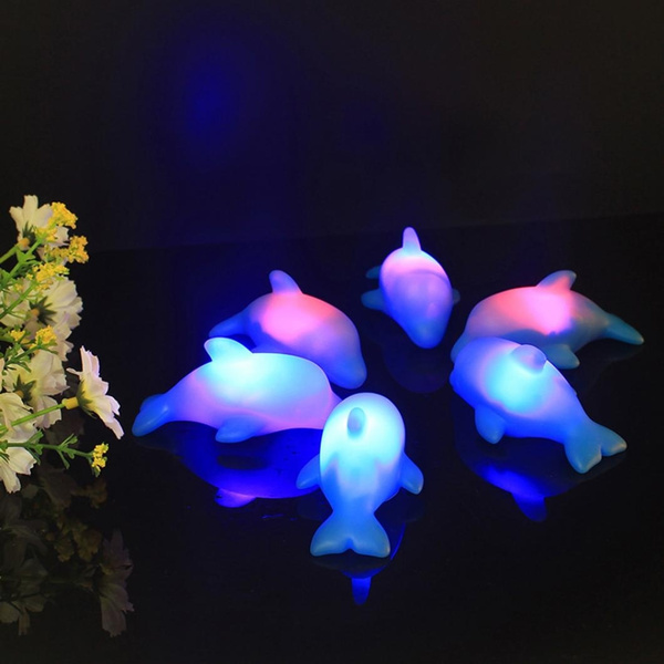 Attractive Funny LED Light Up Cartoon Dolphin Wind Up Swimming Fish ...