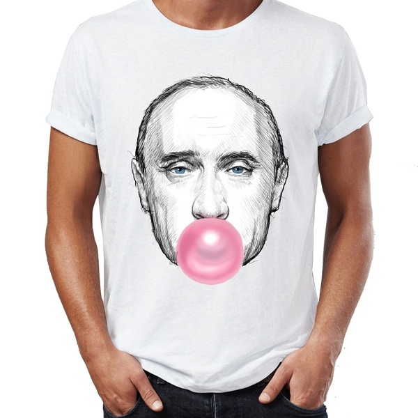 Men's T Shirt Vladimir Putin and Bubble Gum Artsy Tee | Wish