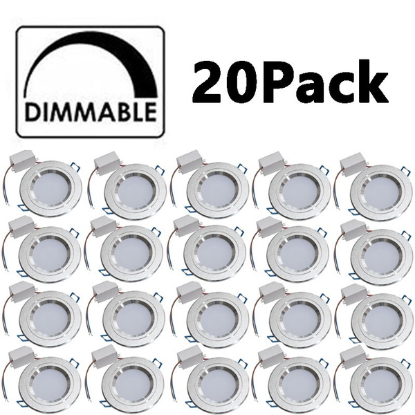 20 Pack，dimmable 5W 220v 110V LED Ceiling Downlight Recessed Cabinet ...