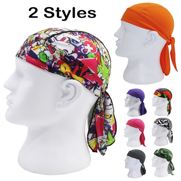 Outdoor Sports Cycling Running Dew Rag Headwrap Cooling Skull Cap Hat ...