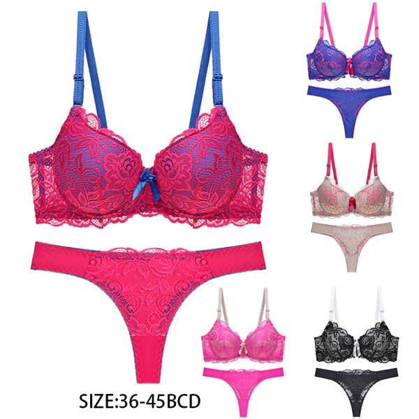 New Sexy Lace Bra Brief Set Underwear Woman Push Up Bra Set Brassiere