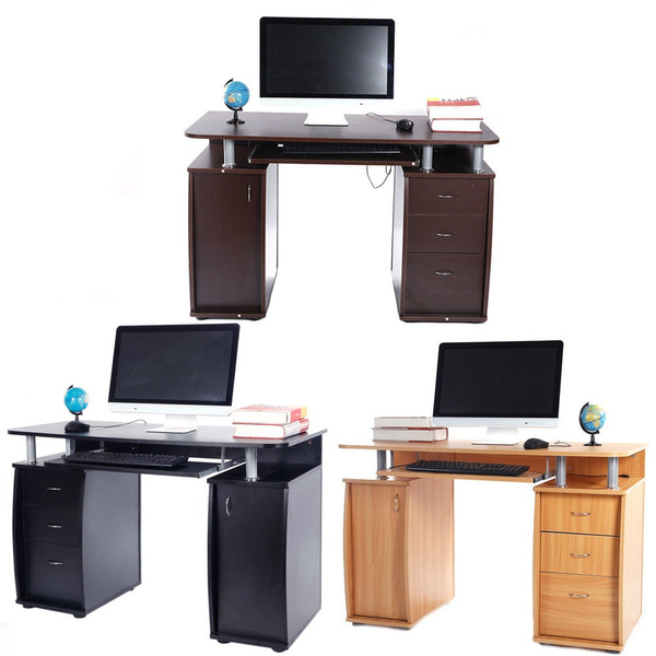 15mm MDF Computer Desk PC Notebook Laptop Table w/Drawer Home Office ...