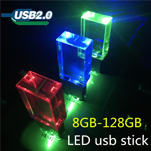 8GB-128GB New Crystal Rose Gold Rectangle Genuine USB Flash Drive 2.0 ...