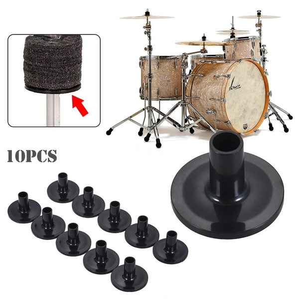 Black Drum Cymbal Sleeves Plastic Drum Set Cymbal Stands Replacement ...
