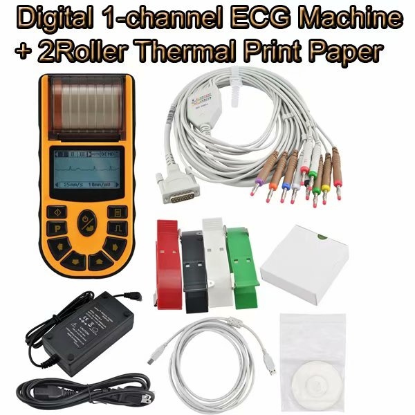 Digital 1-channel Handheld Electrocardiograph ECG Machine EKG Machine ...