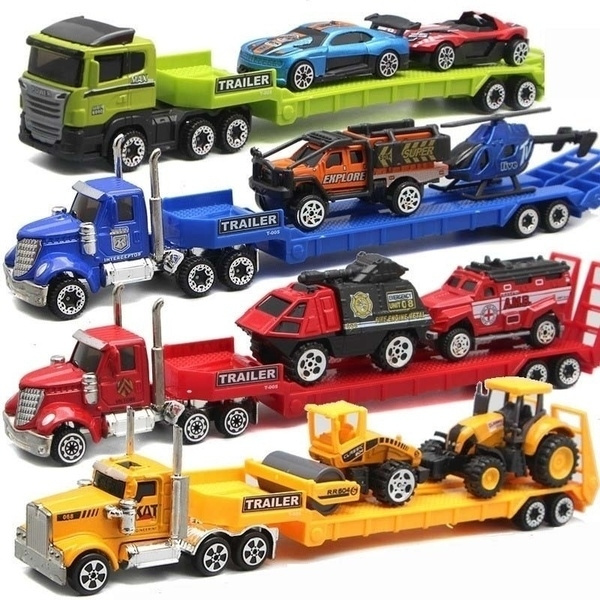 Four Types of Model Transport Vehicle Combinations Children's toys | Wish