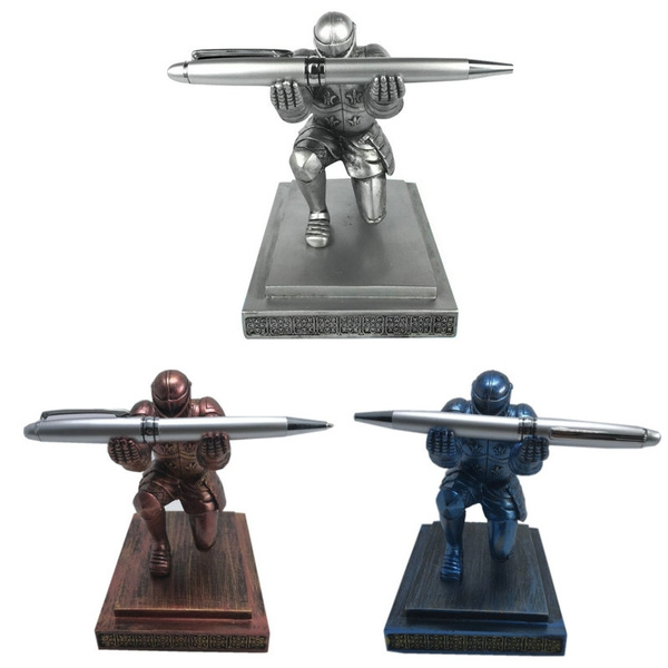 Home Decoration Desktop Pendant Figurine Executive Soldier Knight Pen ...