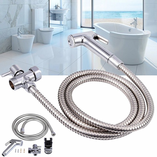 Hand Held Shower Head Douche Bidet Toilet Spray Jet Shattaf Kit with ...