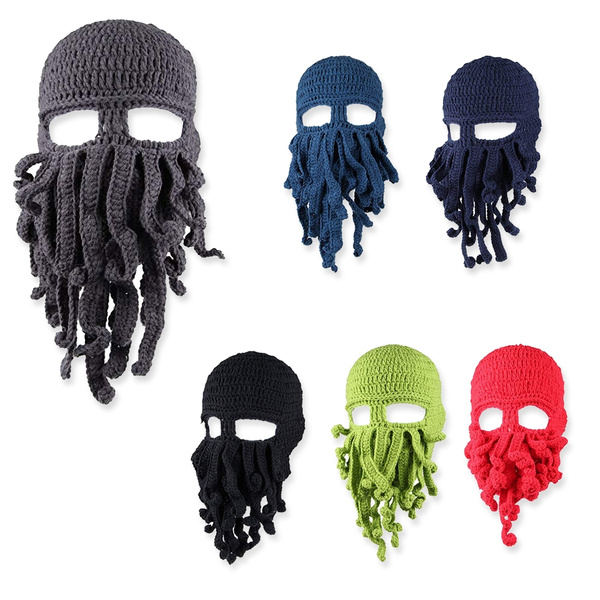 Men's Head Barbarian Vagabond Original Foldaway Beard Octopus Pirate ...