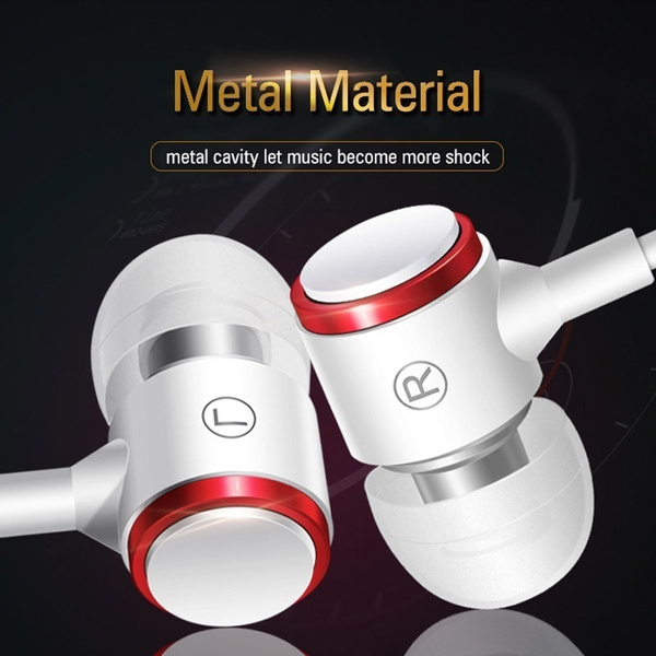In-Ear Metal Earbuds Wired Headphones Earphones Supper Bass Stereo ...