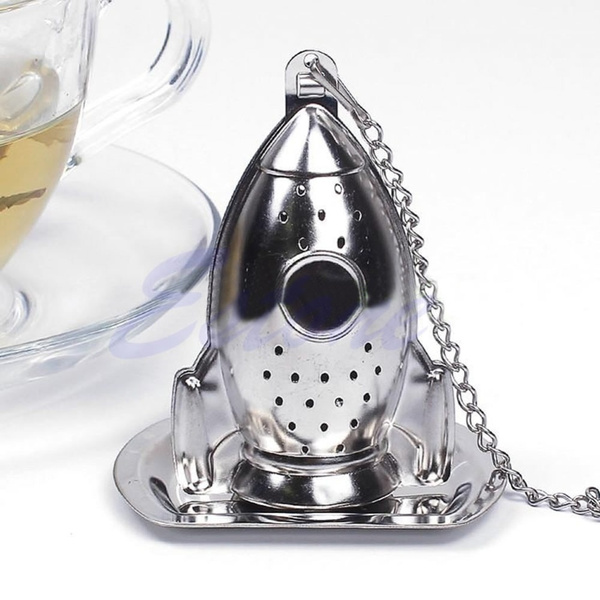Rocket Tea Infuser Diffuser Loose Leaf Strainer Stainless Steel Spice ...