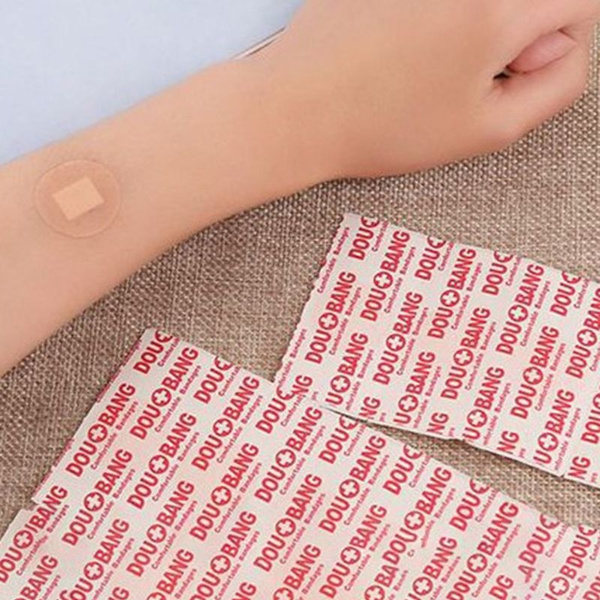 100Pcs/Bag Round Band Aid Wound Plaster Sterile Hemostasis Stickers ...