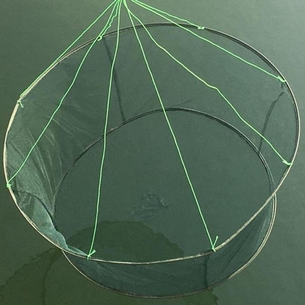31" Folding Drop Net Fishing Landing Net Prawn Bait Crab Shrimp Pier ...