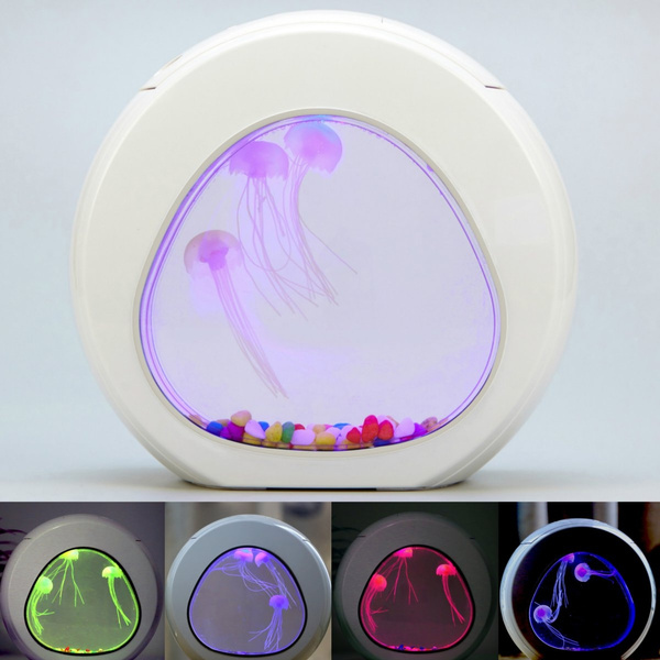 Deluxe LED 7 Color Light Glowing Jellyfish Aquarium Fish Pets Tank ...