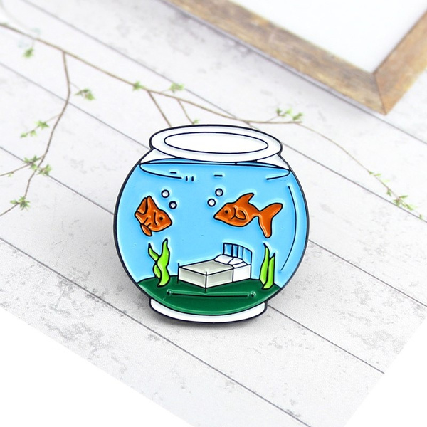 Goldfish Fish Tank Brooch Goldfish Sleep Aquarium Enamel Pin Lapel ... Goldfish Fish Tank Brooch Goldfish Sleep Aquarium Enamel Pin Lapel ...