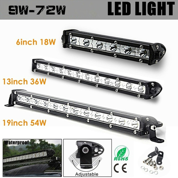 4/7/13/20/25inch Single Row Slim LED Work Light Bar For Car Offroad ...