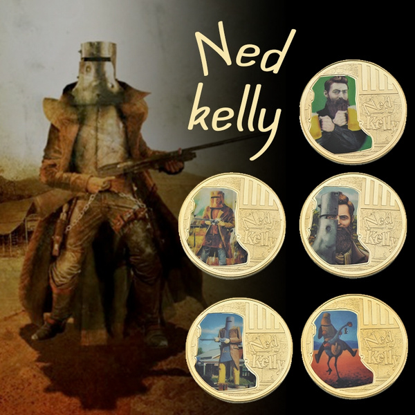 5 Pcs Ned Kelly Gold Plated Commemorative Coin for Collection Gift | Wish