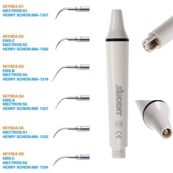 Dental Ultrasonic Piezo Scaler Handpiece fit EMS Woodpecker + 6*Scaling ...