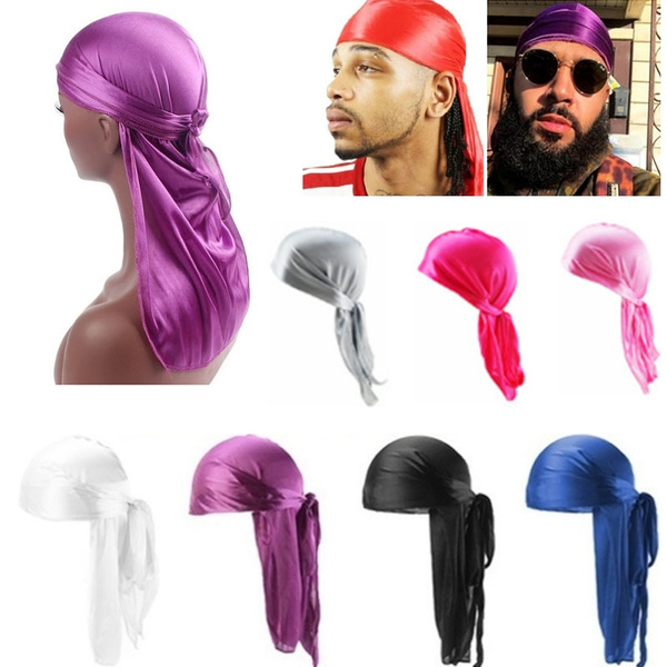 13color unisex Long Tail Braid Headband Silky Durag Do Doo Du Rag Long ...