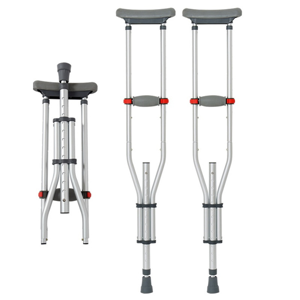 1PC Medical Folding Crutch for Elder Person Folding Aluminum Underarm ...