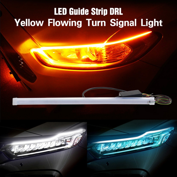 Normal Shipment 2PCS Dual Color Switchback LED Daytime Running Light ...