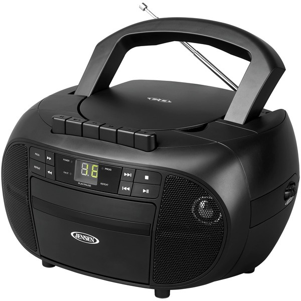 Jensen Cd 550 Portable Stereo Cassette Recorder And Cd Player With Am Fm