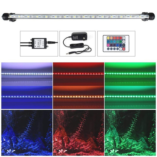 Aquarium Fish Tank LED Light RGB Colorful Underwater Submersible Light ...