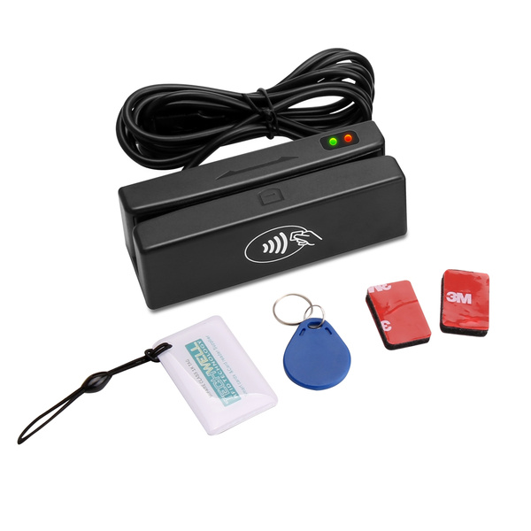MSR100-RF 2 in 1 USB all 3 Tracks Magnetic Stripe Card Reader + RFID ...